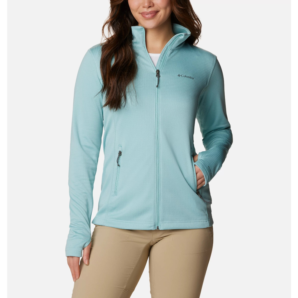 Columbia Women's Park View Grid Mid Layer Jacket Full Zip Fleece ...