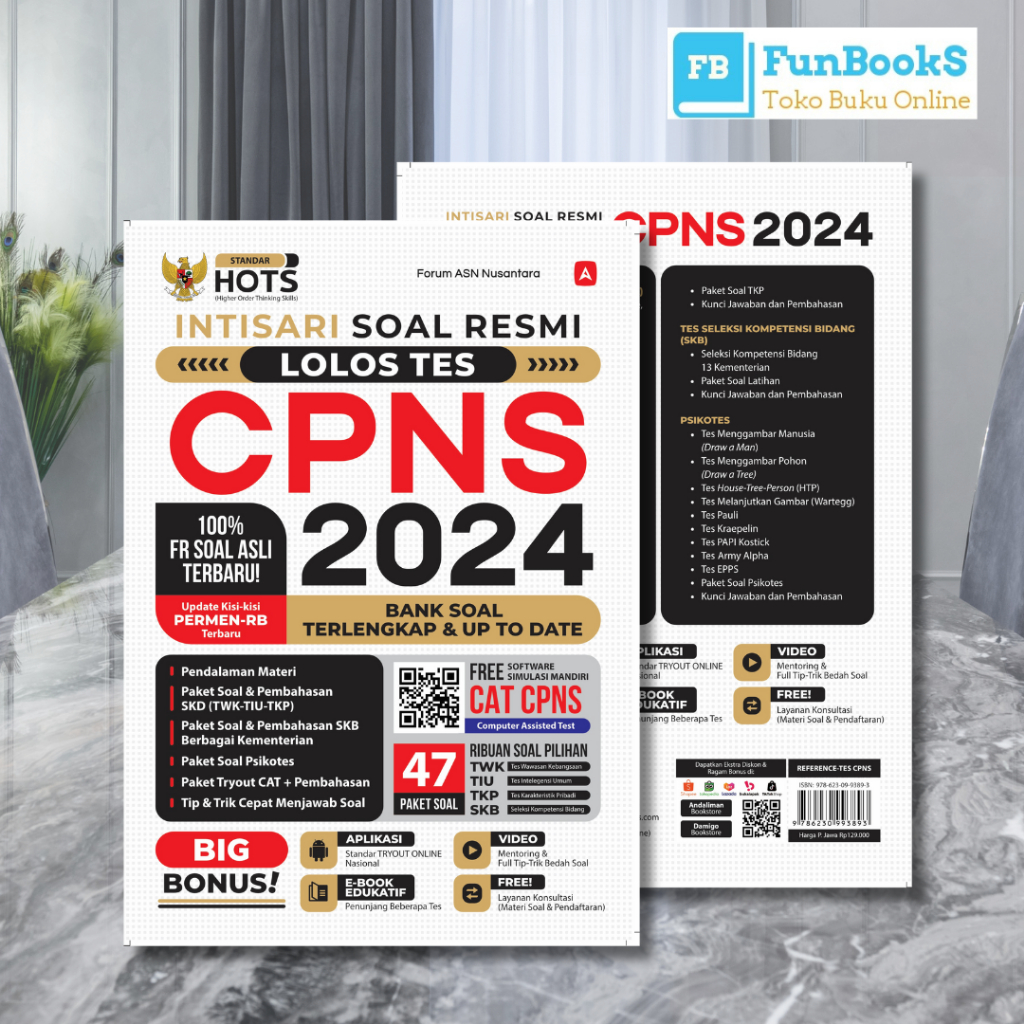 The Newest And Most Complete CPNS Book 2024 - Official Question Essence ...