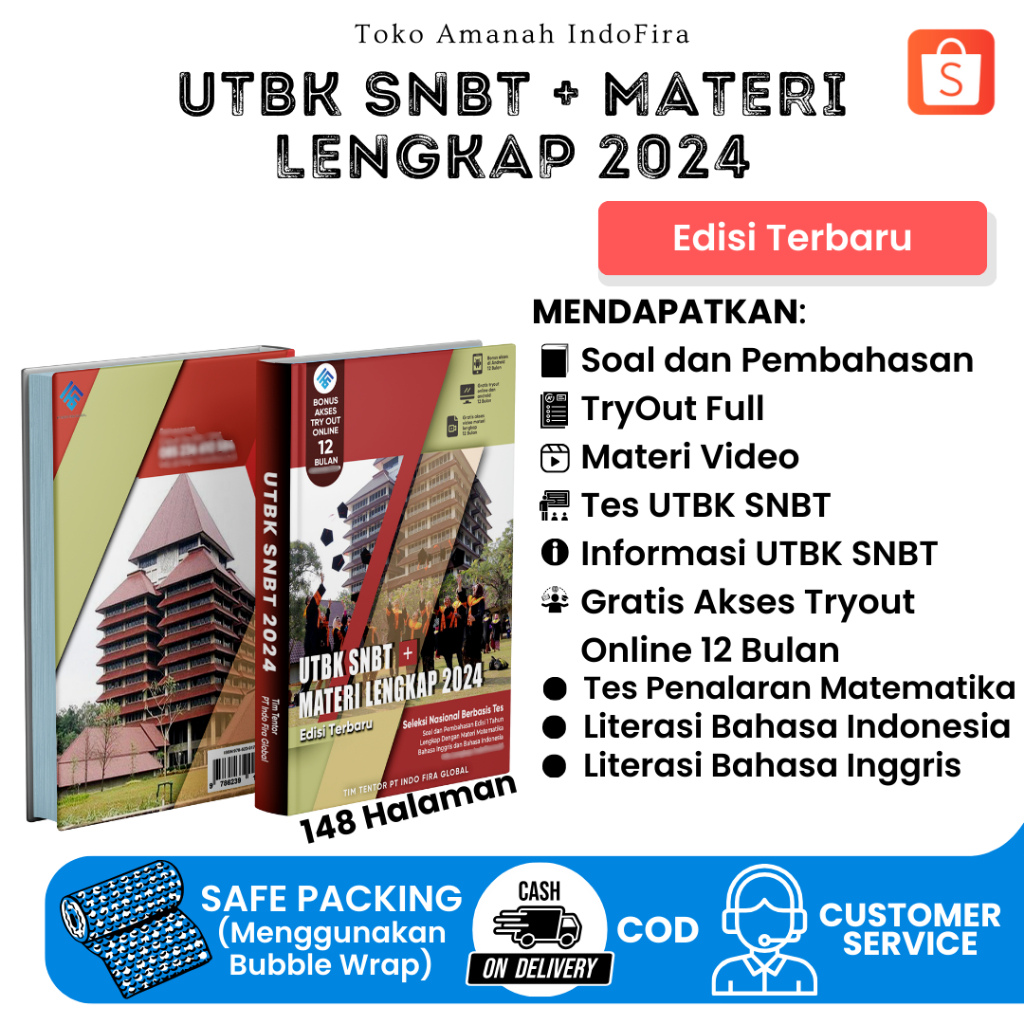 Utbk SNBT Book + COMPLETE MATERIALS 2024 (Latest Edition + Free E ...