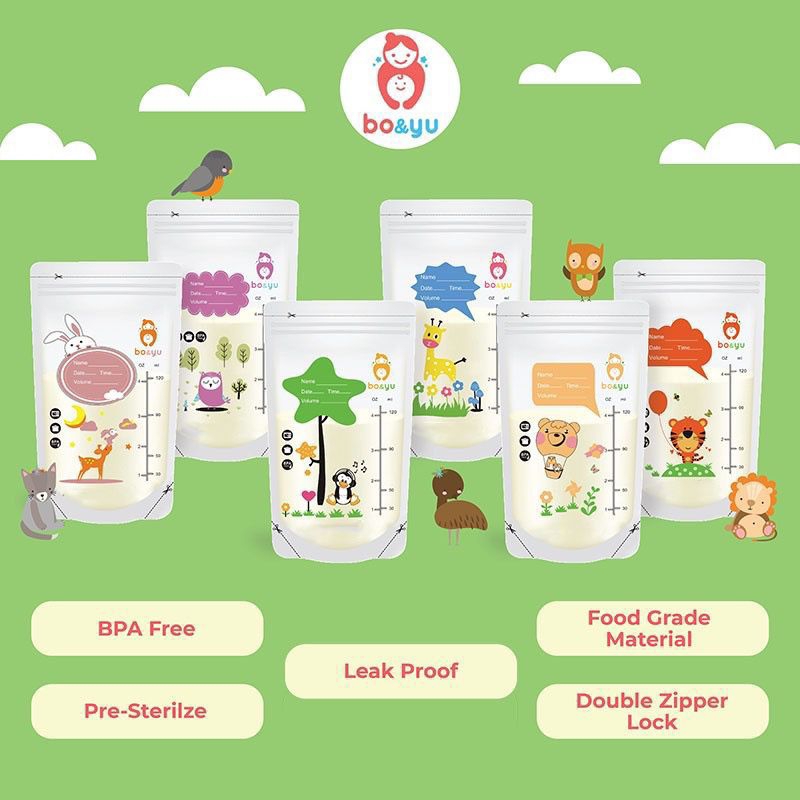 (2 Packs CONTAINS 60 PCS 120ml ASI BAGS) Breastmilk Storage Bag BPA ...