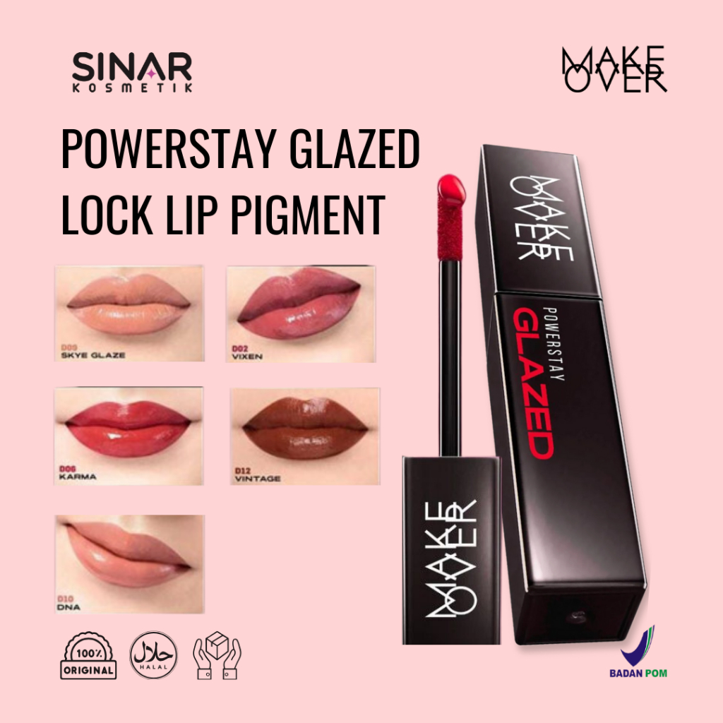 Make Over Powerstay Glazed Lock Lip Pigment | Shopee Malaysia