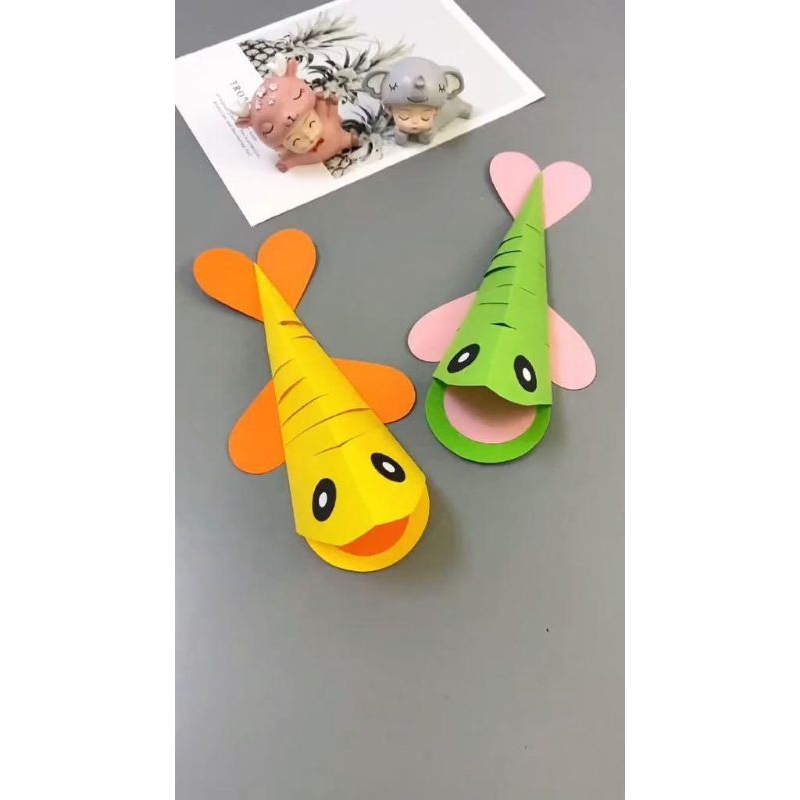 Fish-shaped origami paper handicrafts/ origami decorations/ATK/school ...