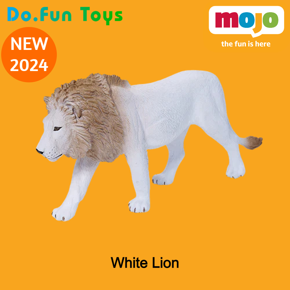 PUTIH New 2024 MOJO FUN Animal Figurine | White LION/WHITE LION Animal ...