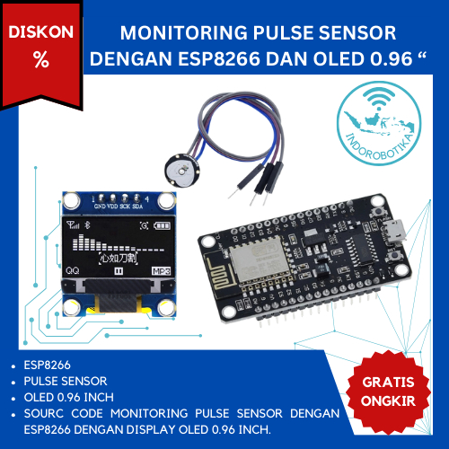 Monitoring PULSE SENSOR WITH ESP8266 AND OLED 0.96 INCH | Shopee Malaysia