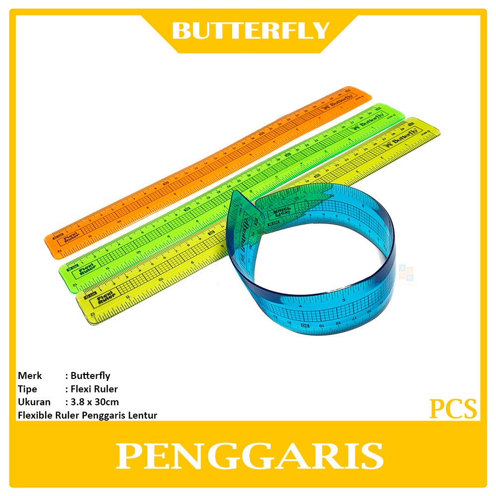 Butterfly flexi Flexible Ruler 30cm | Shopee Malaysia