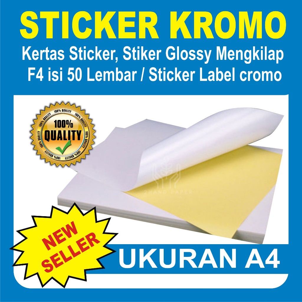 Sticker Paper, A4 Glossy Stickers, 50 & 20 Sheets / A4 Stickers / cromo ...