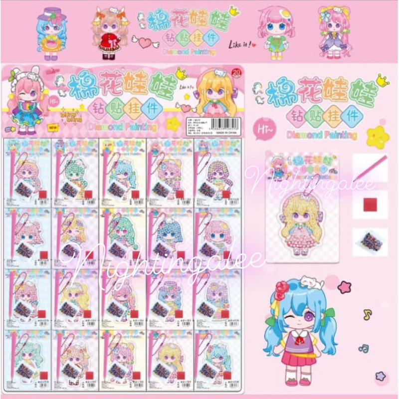 GANTUNGAN (GTK) Momo DIAMOND BEAD STICK DIY STICKER | Acrylic GLITTER ...