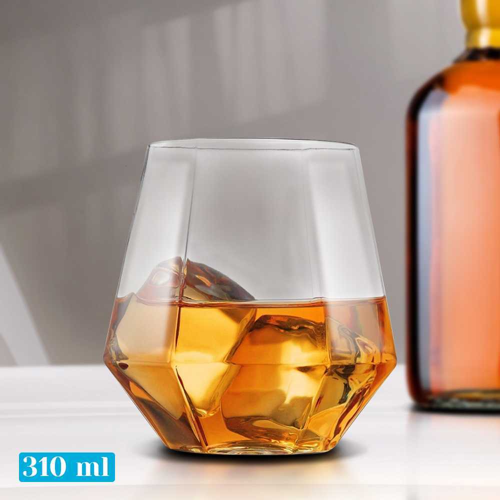 One Two Cups Diamond Crystal Glass Drink Cup 310ml 1pc | Shopee Malaysia