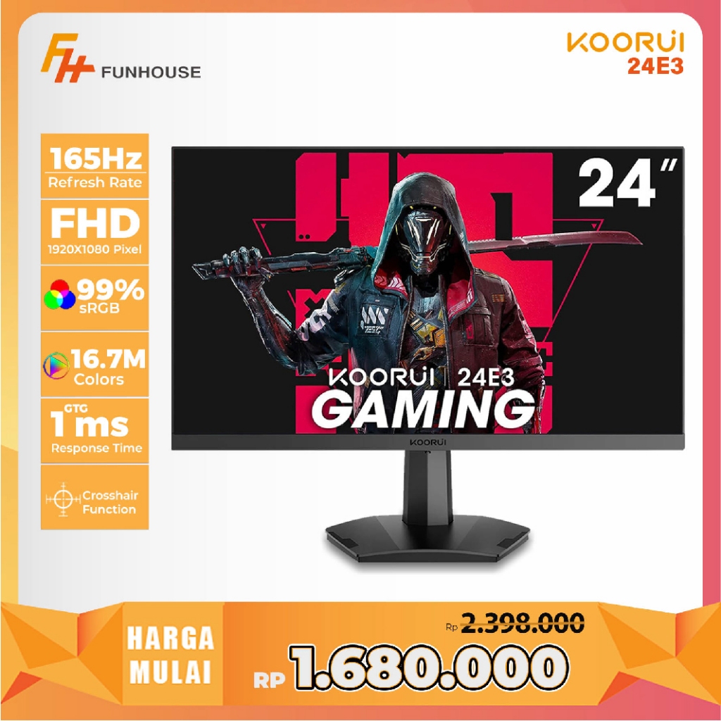 Koorui 24E3 24inch FHD GAMING Monitor 165Hz 1ms GTG IPS PANEL HDMI/DP ...