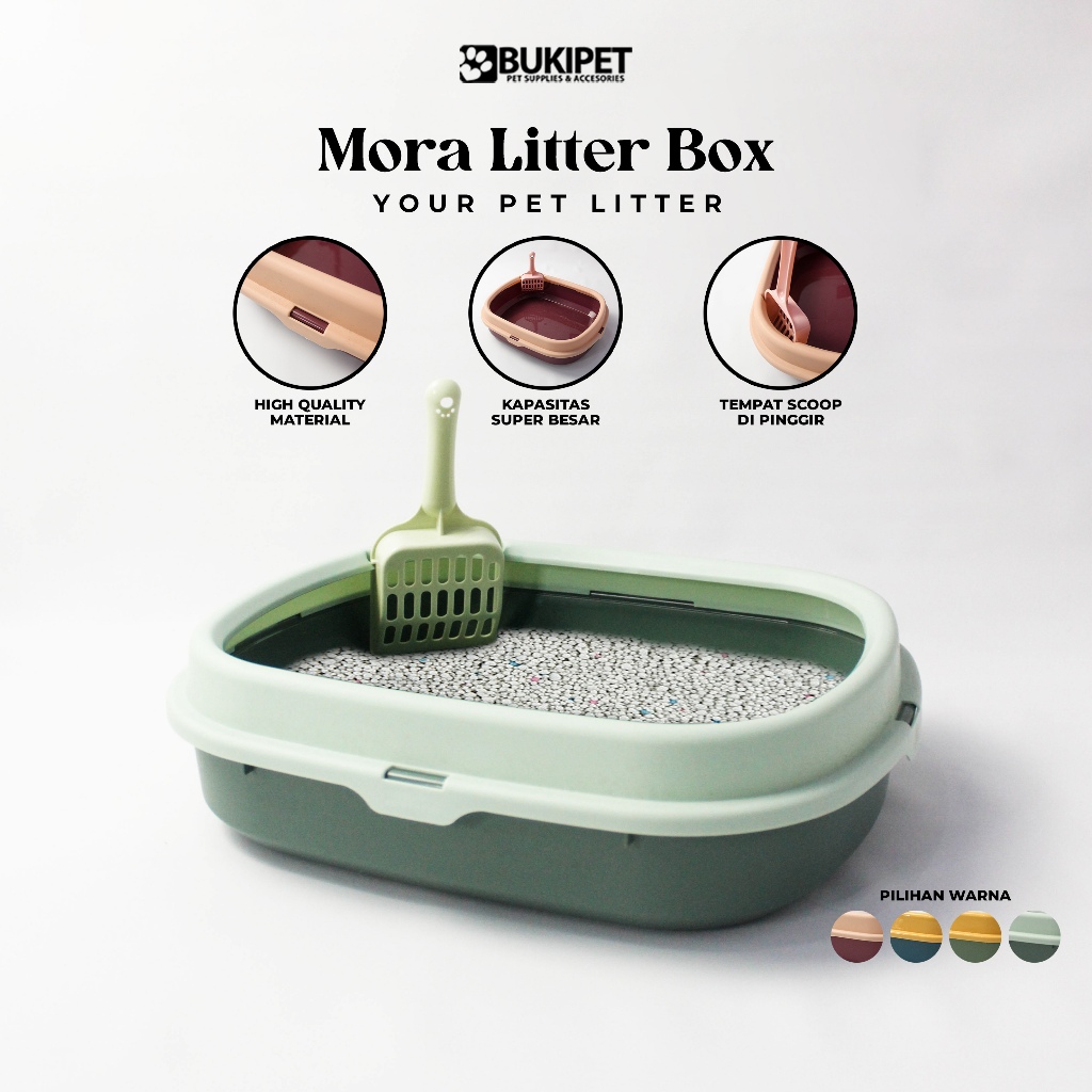 Litter Box Sand Tub For Cat Pup - Buki Mora Litter Box | Shopee Malaysia