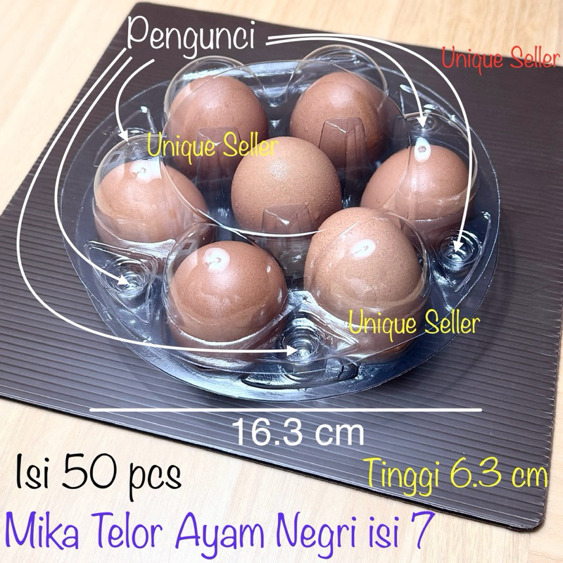 [Contains 50] Mika Negri Chicken Egg Tray contains 7 with THICK Lock ...