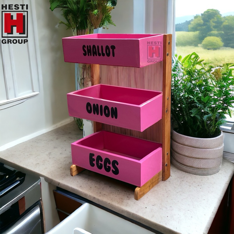 Aesthetic 3 Layer Onion Rack - Beautiful Color Choices for a Tidyer ...