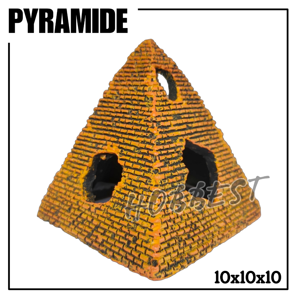 Pyramid Aquarium Decoration - Miniature Display Ornament Fishtank ...