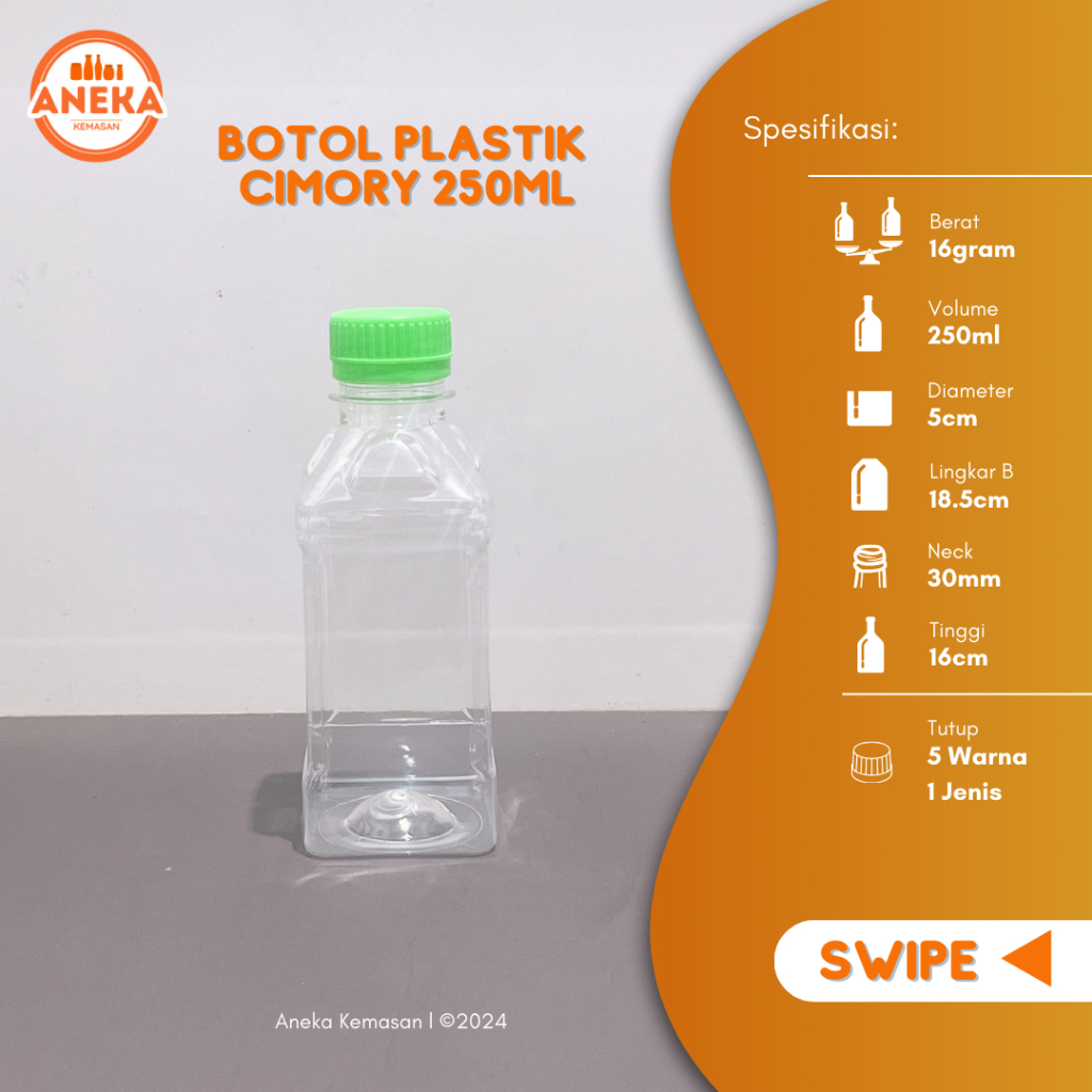 (package Contains 20pcs) Cimory Bottle 250 ml HIGH 250ml Plastic Bottle ...