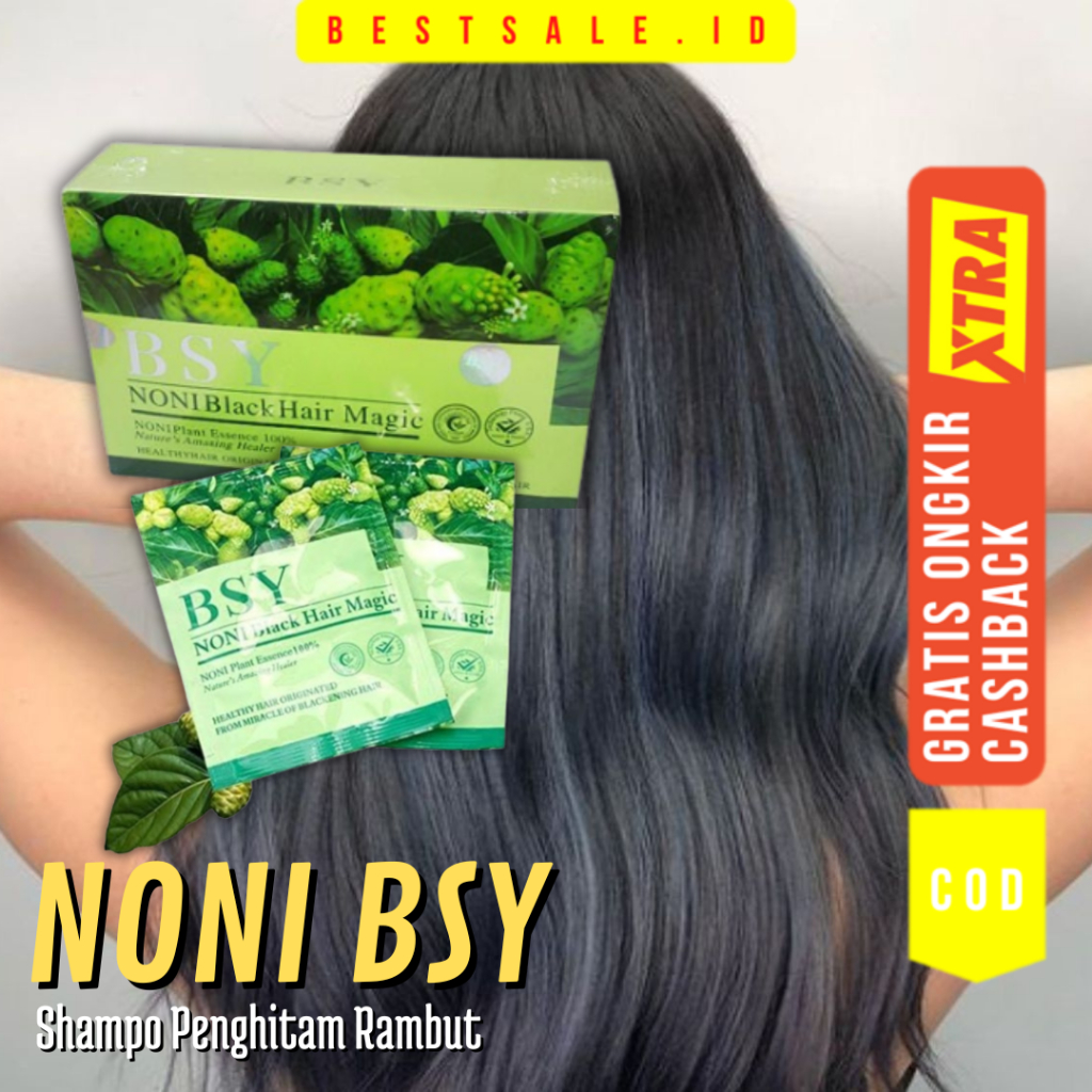 [PER Box CONTAINS 20 SACHETS] BSY NONI Natural Hair Blackening Shampoo ...