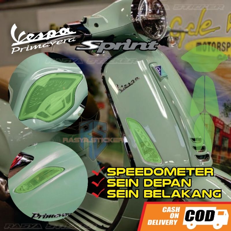 Transparent Sticker set (sein and speedometer) for Vespa Primavera ...