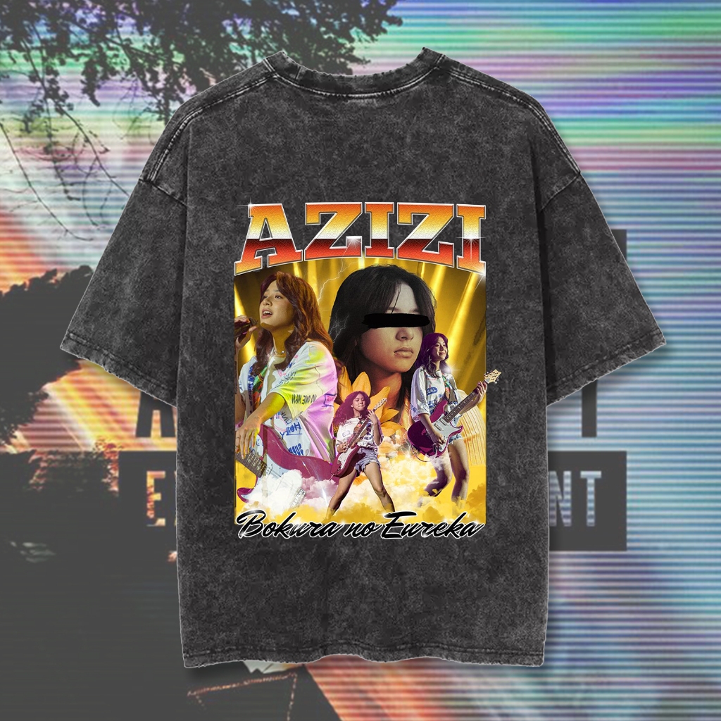 Fiego "AZIZI JKT48" | Premium Oversize T-Shirt | Back Screen Printing ...