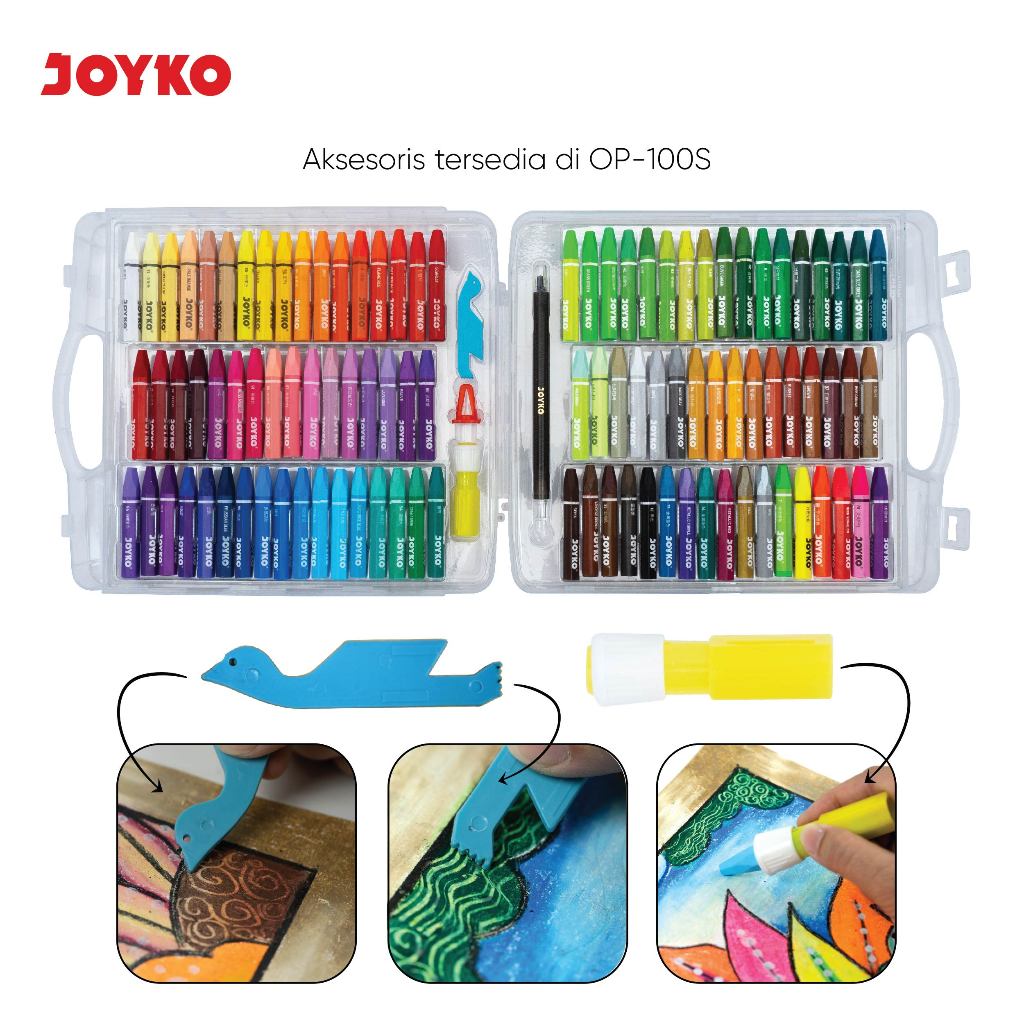 Joyko Crayon Oil Pastel 100 Colors Joyko Oil Crayon/ 100 Colors OP-100S ...