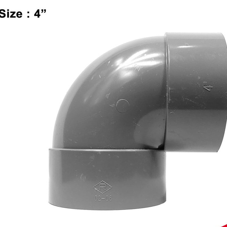 Knee Pipe Connection Knie D DL 4" Elbow D 4 Inch PVC Rucika | Shopee ...