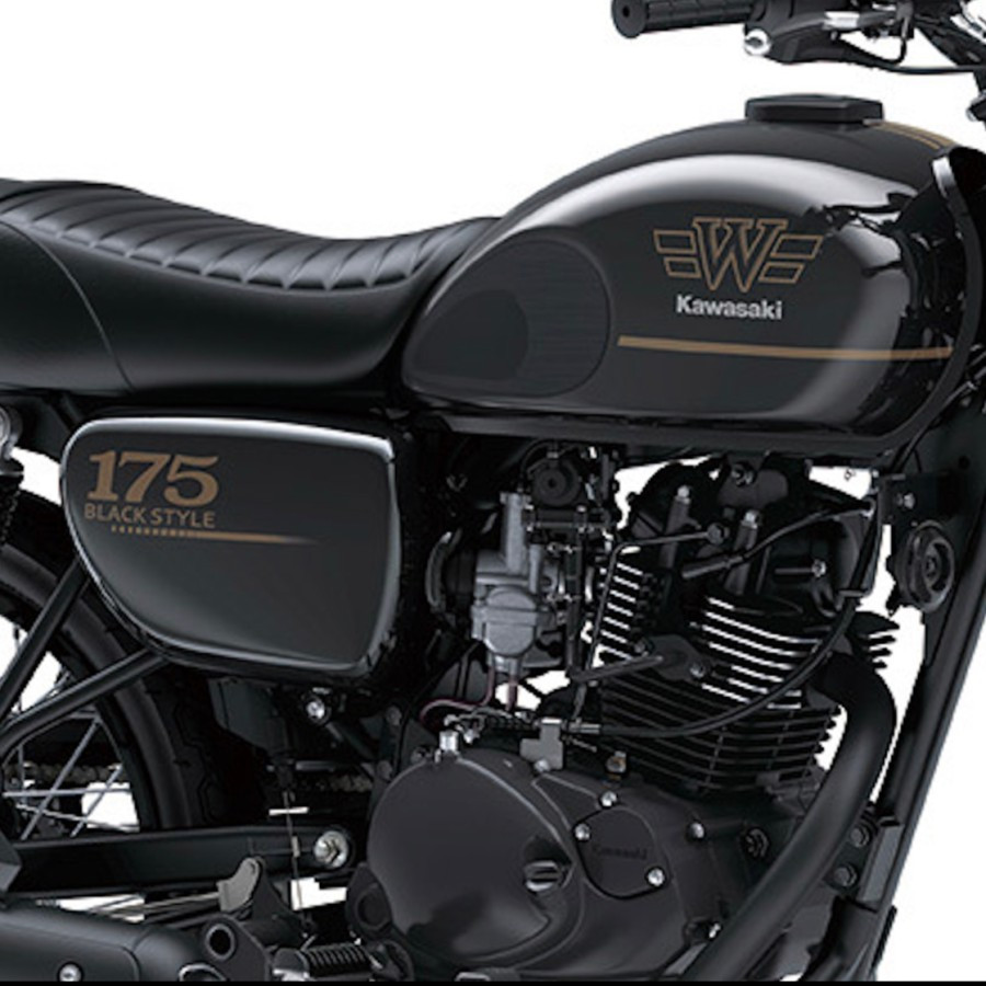 Original Kawasaki W175 Black Style Edition Body Pattern Sticker. Gold ...