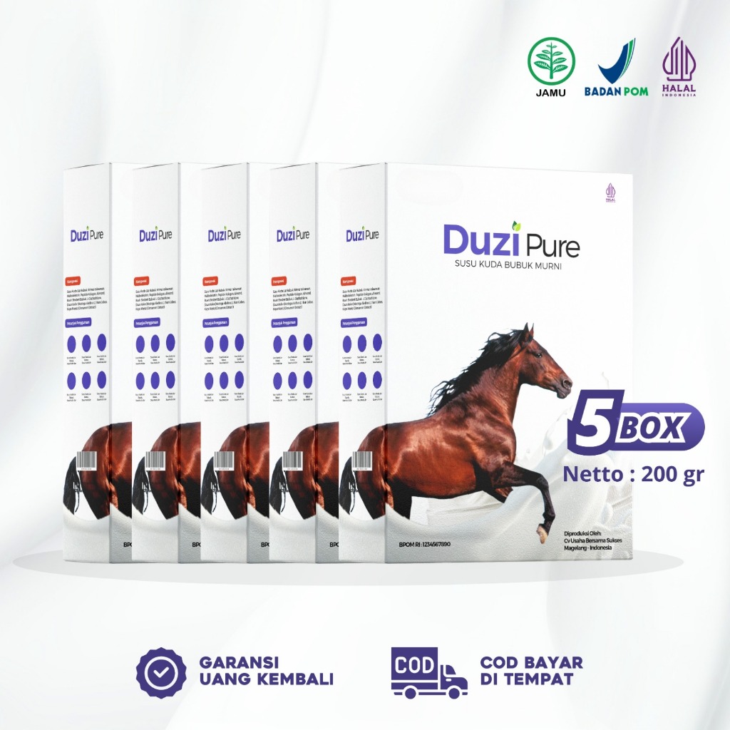 Duzi Pure 5box - Lombok Wild Horse Milk Healthy Breathing & Overcome ...