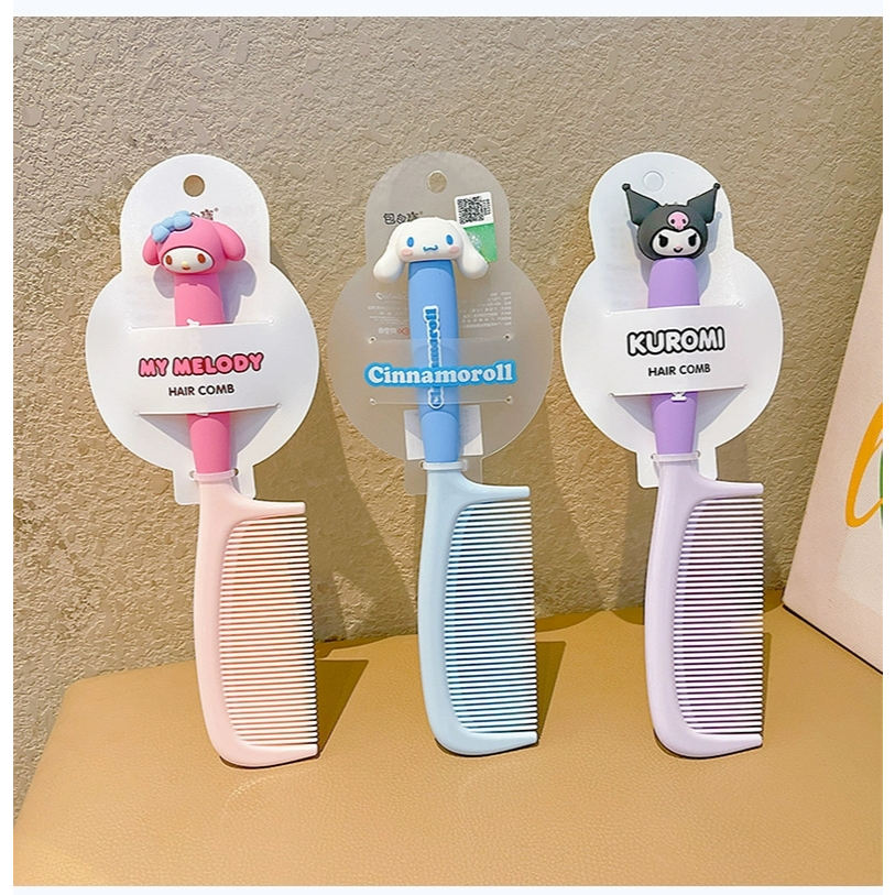 Sanrio Motif Cute Handle Comb/Hair Comb Cute Cinnamoroll Kuromi Melody ...