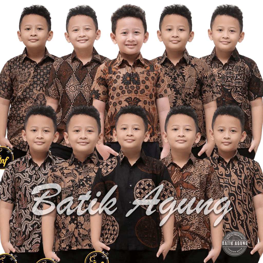 KEMEJA Children's Batik Shirts Short Sleeve Children's Batik Shirts for ...