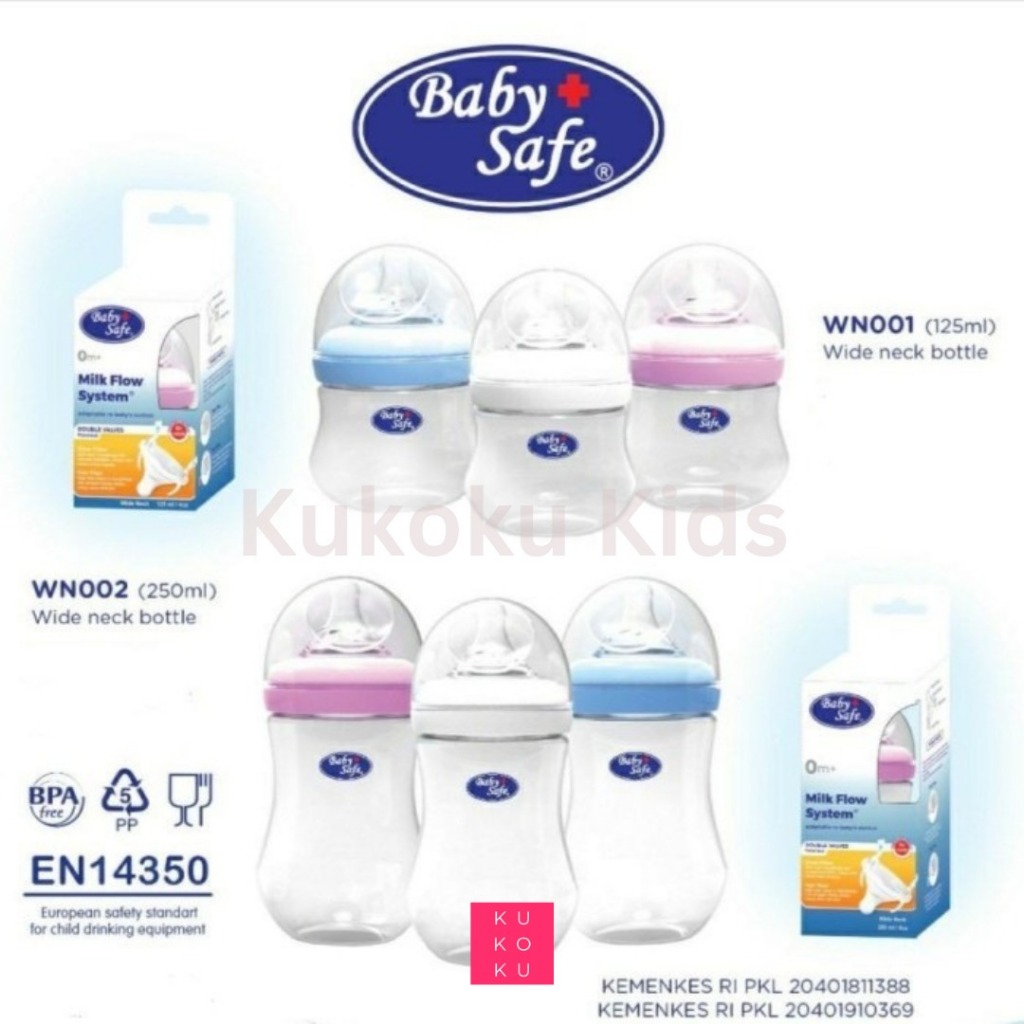 Baby Safe Pacifier Baby Milk Bottle 150ml Wide Neck Baby Bottle ...