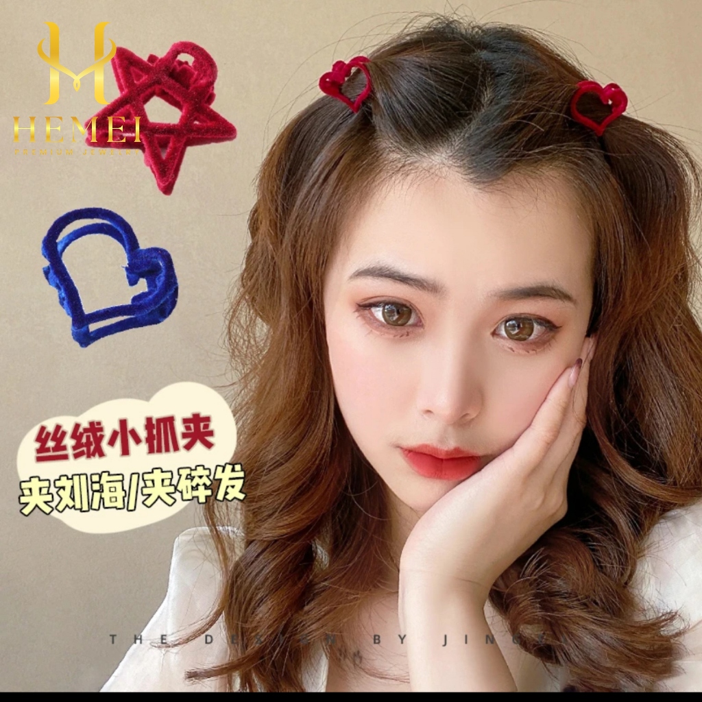 Hemei P33 2IN1 LOVE STAR KOREAN HAIR CLIP / WOMEN'S CUTE PRINCESS HAIR ...