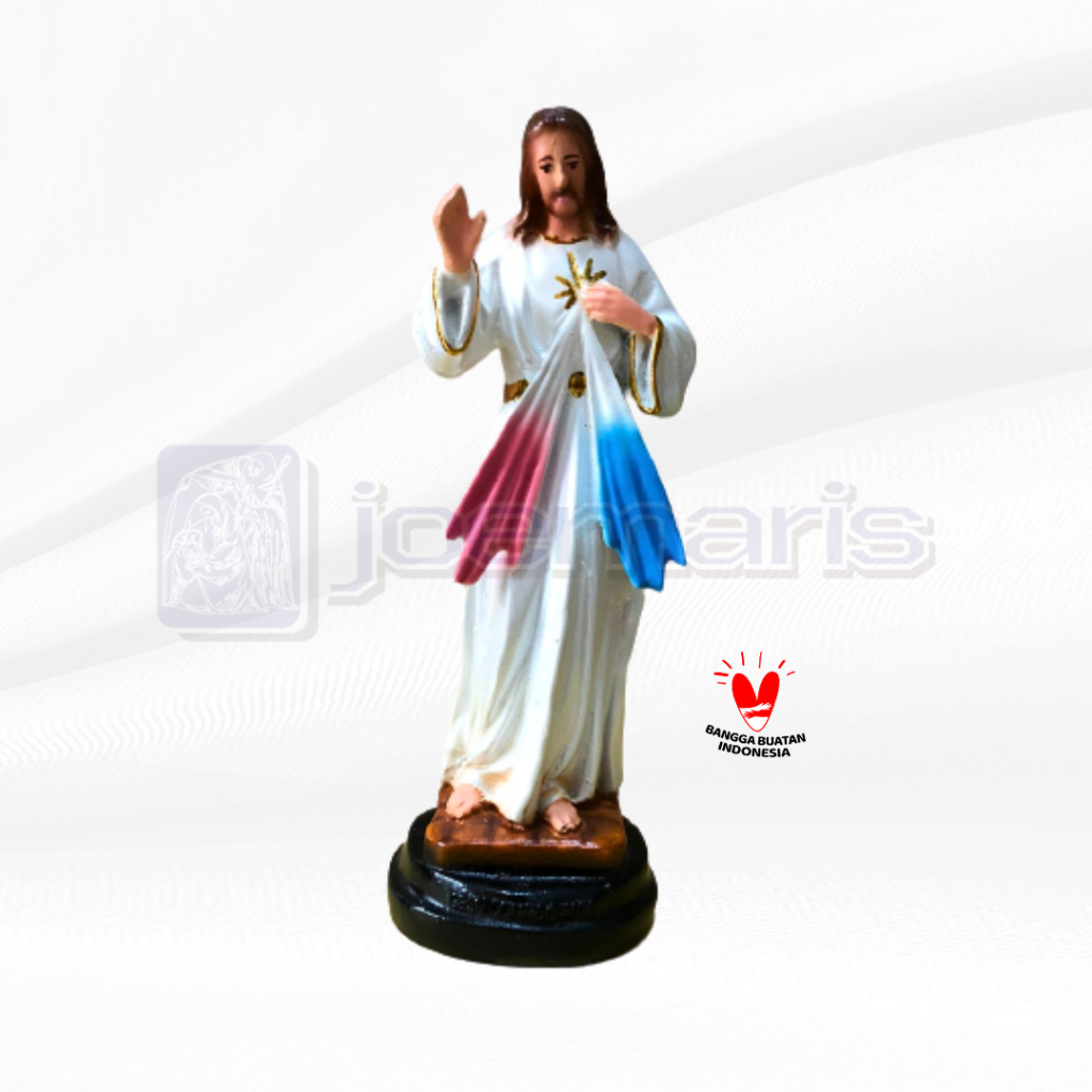PUTIH Jesus Statue Divine Mercy White Pearl 15CM | Shopee Malaysia
