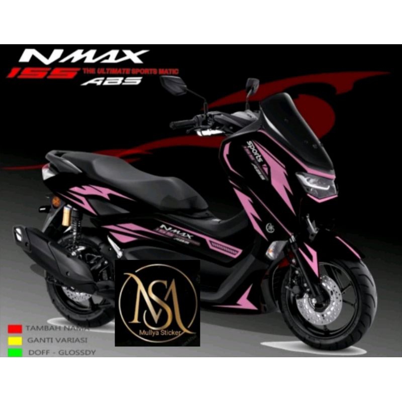 Nmax New 2024 Full Body Decal Sticker Simple Pink Trim | Shopee Malaysia