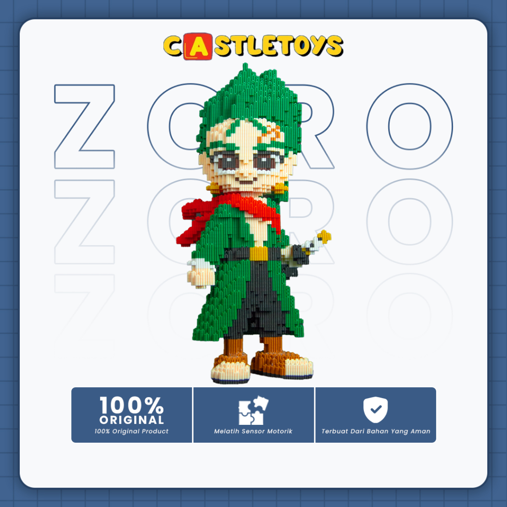 Nano Blocks Zoro 3D Model, Stacking Block Toys, DIY Construction Blocks ...