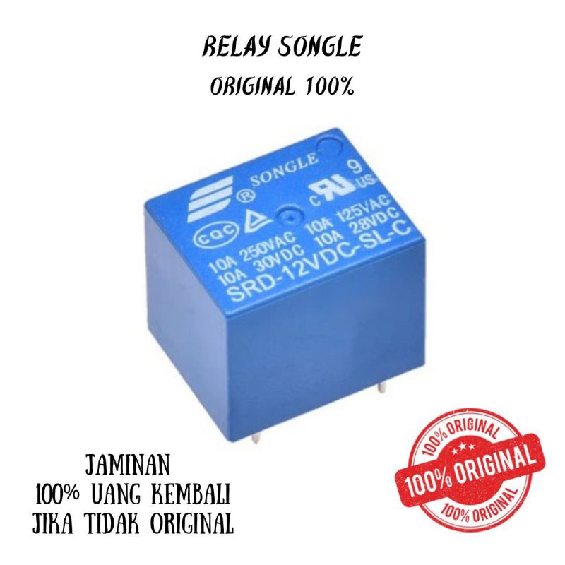 Relay 5V & 12V 10A Original Songle SRD-05VDC-SL-C 5pin T73 DC Control Coil | Shopee Malaysia