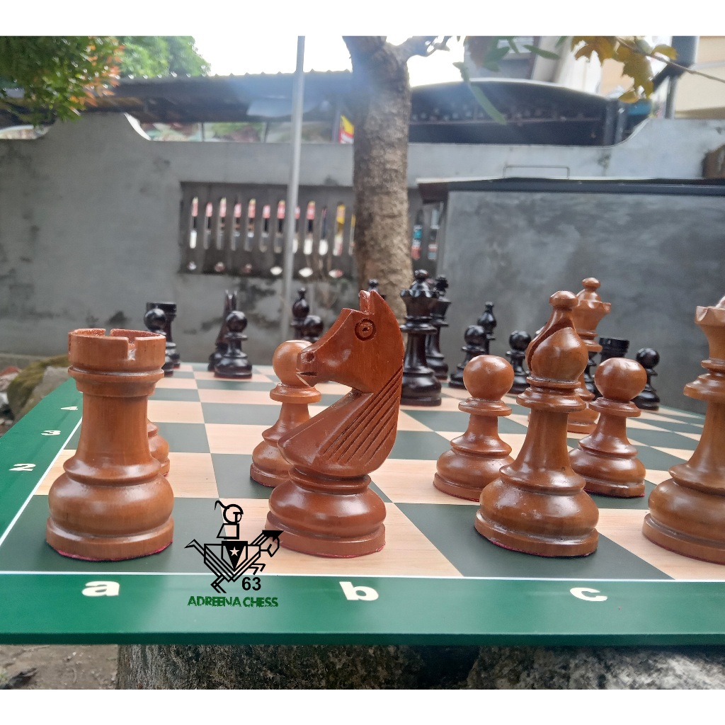 KAYU Sawo Wood Chess Pieces Type DGT German Knight Sapodilla Version 2 ...