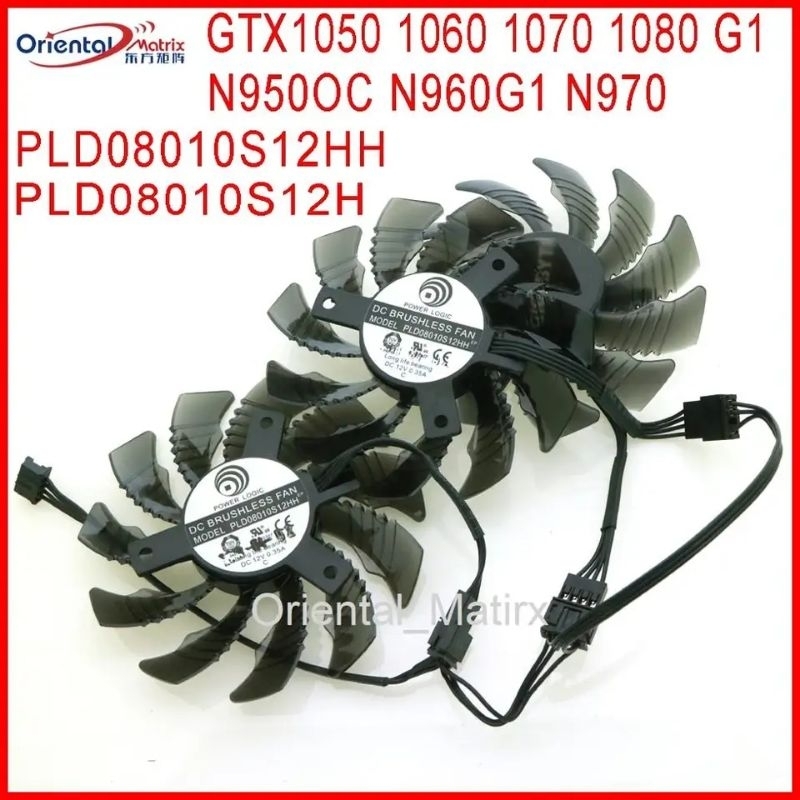 Fan Vga Gigabyte GTX 1060 1070 G1 1080 TI GTX 980 75mm 4pin Fan ...