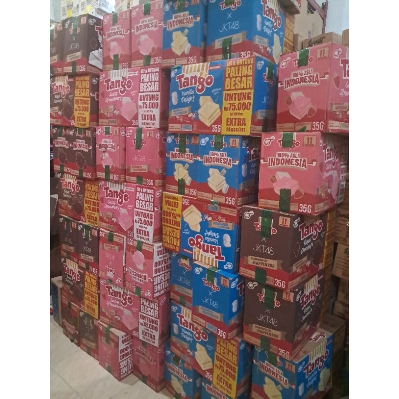 1 Box TANGO JKT 48 WAFER Chocolate Flavor | Vanilla | Strawberry ...