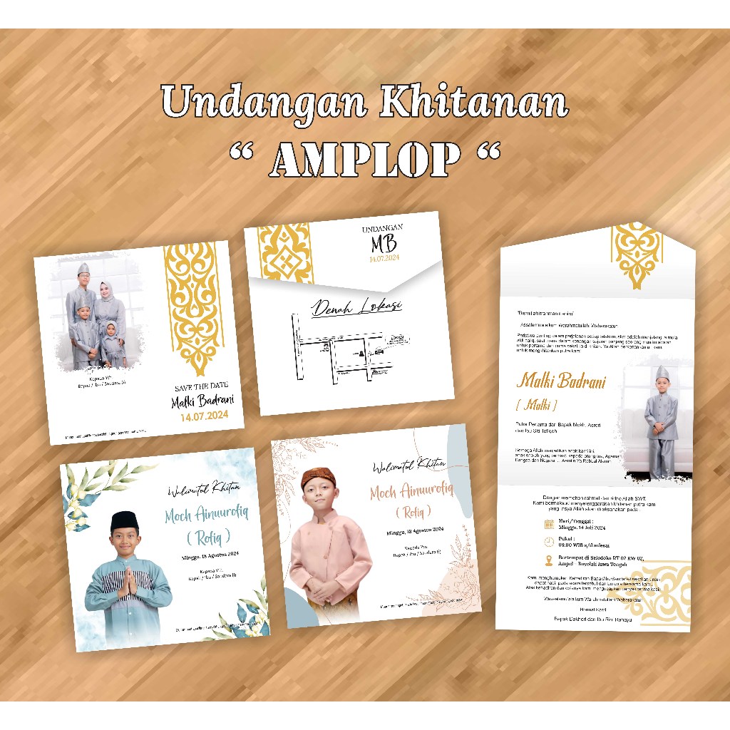 Semi Envelope Circumcision Invitation | Shopee Malaysia