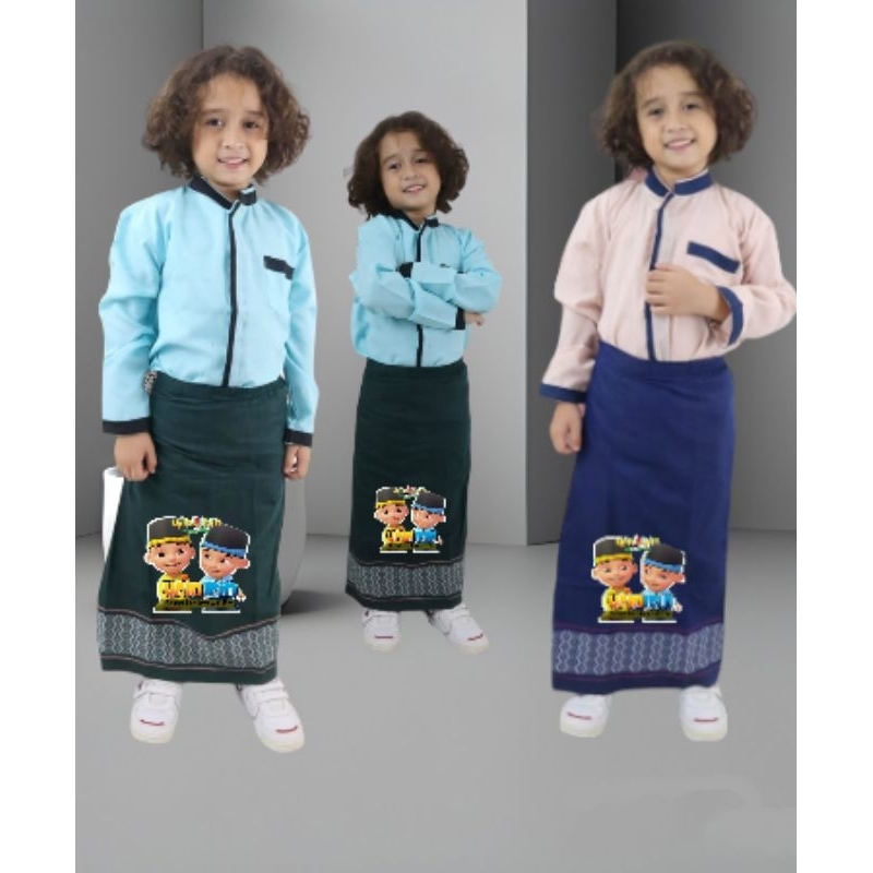 Instant Sarong Cute Character Upin-ipin Instant Sarong Islamic ...