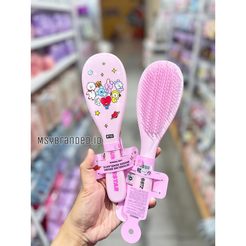 Miniso X BT21 HAIR BRUSH BTS ARMY COLLECTION / PINK CUTE RJ MANG KOYA ...