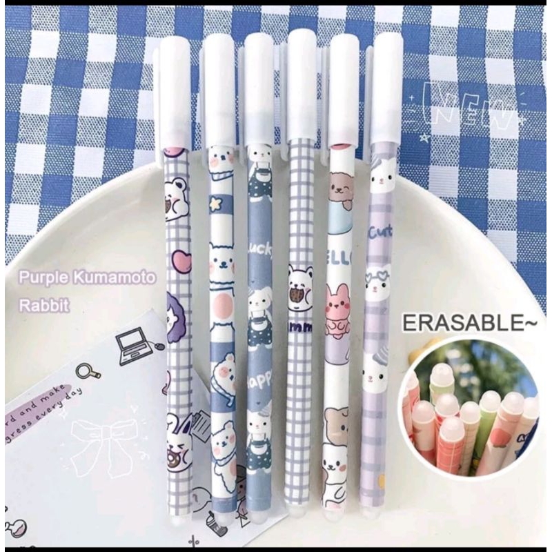 Manukanmall Erasable Gel Pen Erasable Ballpoint Pen Aesthetic School ...