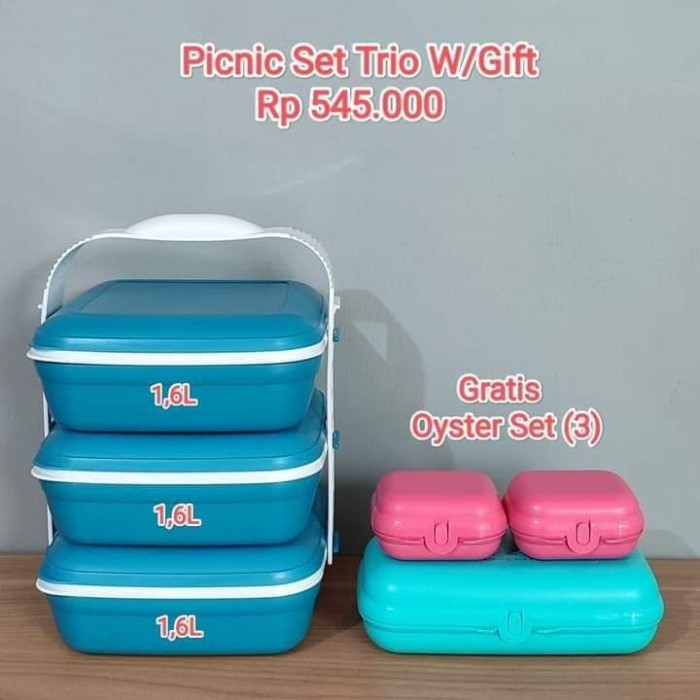 Picnik trio set pst 3 tier tupperware basket | Shopee Malaysia