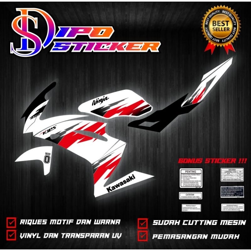 Sticker striping ninja rr new custom 06 Transparent UV (CanT) | Shopee ...