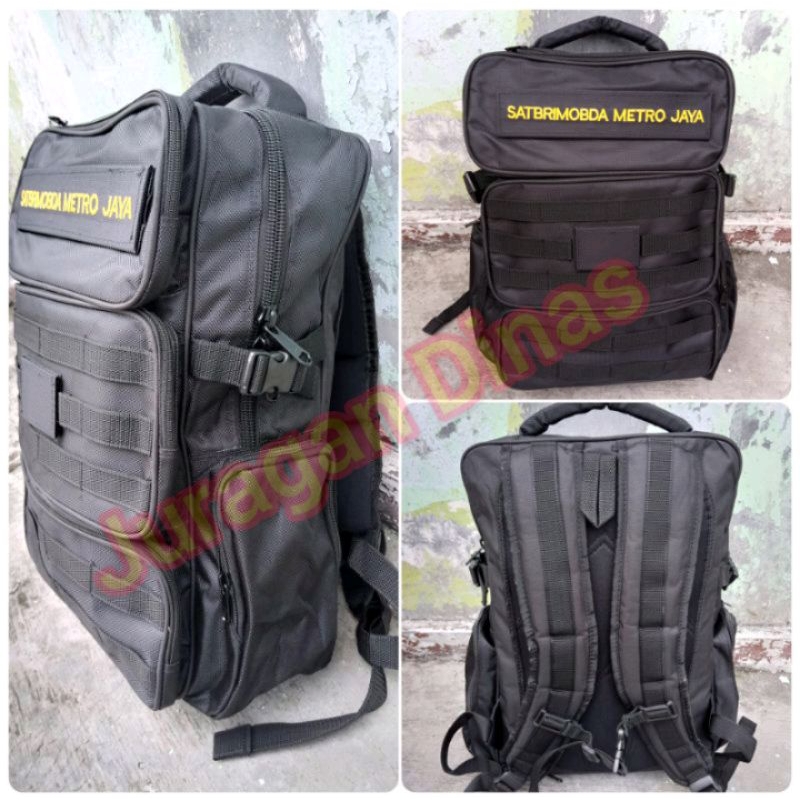HITAM Bagpack Backpack Black BRIMOB Combat STD POLRI LEBANON SDG | Shopee Malaysia