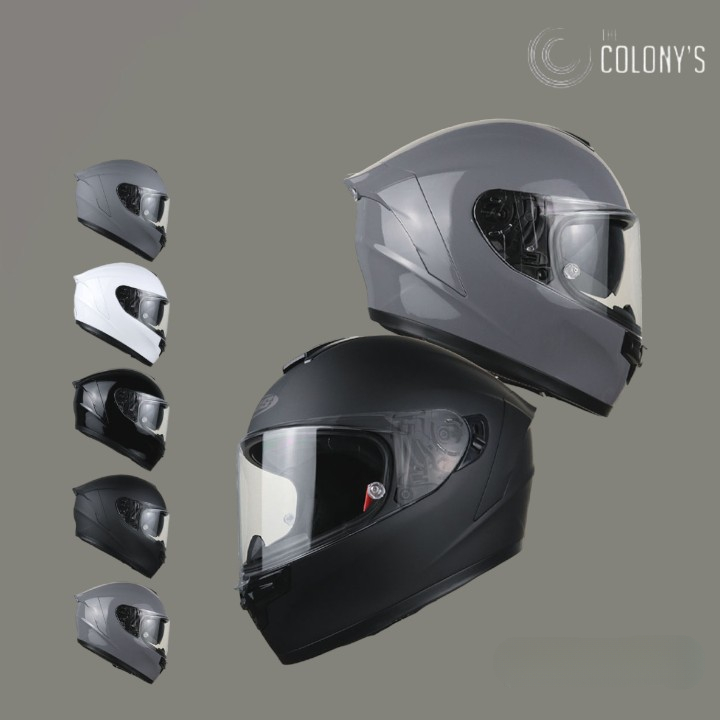 Njs ZX-1 V2 SOLID Helmet ZX1 NJS Full Face Helmet SNI | Shopee Malaysia