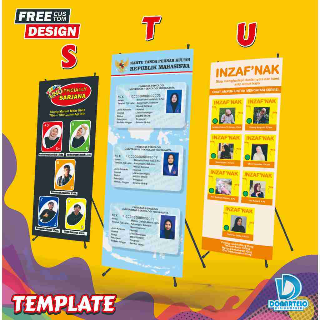 Free Print Design X BANNER 160cm X 60cm 1st Anniversary, GRADUATION ...