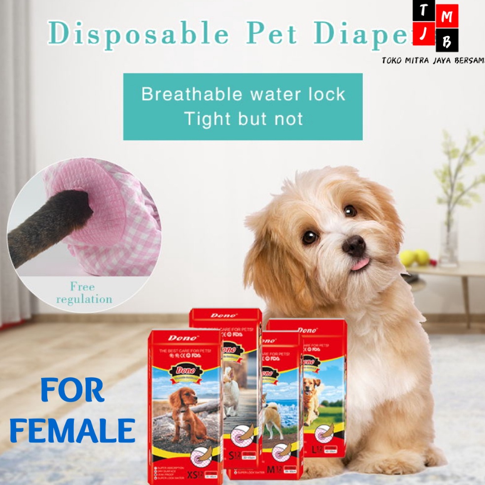 Code R35U ANIMAL DIAPERS FEMALE FEMALE DONO DISPOSABLE DIAPERS PINK ...