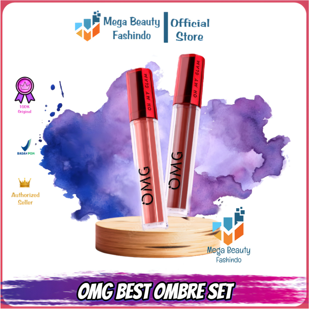 Omg Package Best Ombre Mattelast Lip Cream & Glassy Lip Tint - Intense ...