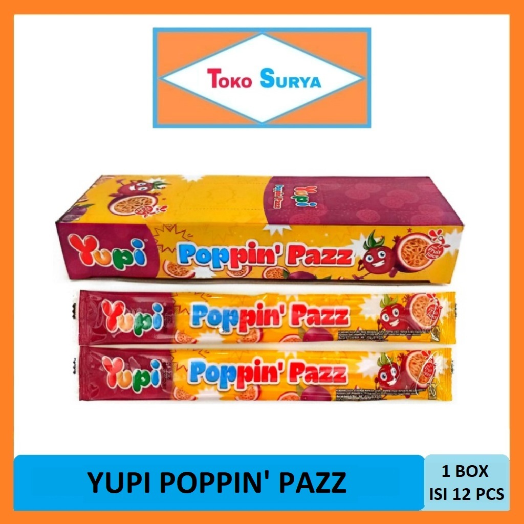 Yupi Gummy Candies Poppin Pazz 12pcs x 12gr | Shopee Malaysia