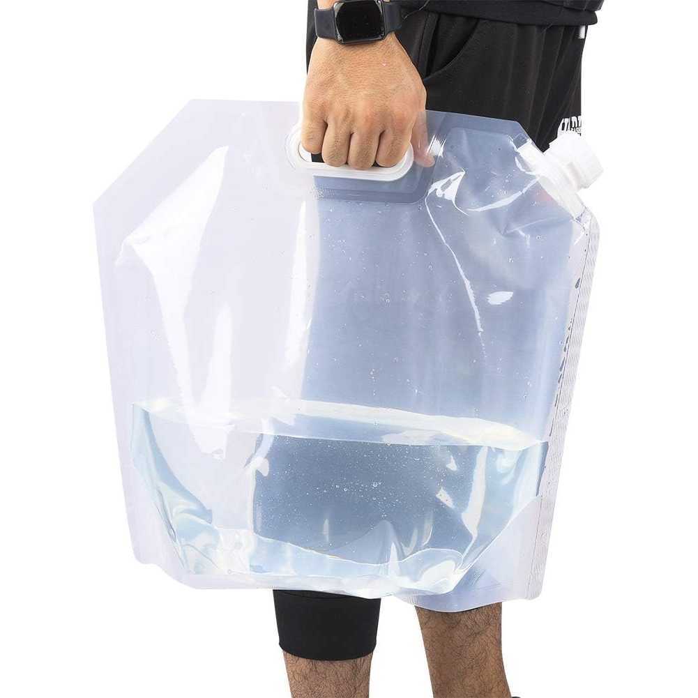 5 Liter Portable Plastic Water Bag Folding Drinking Bottle BPA Free ...
