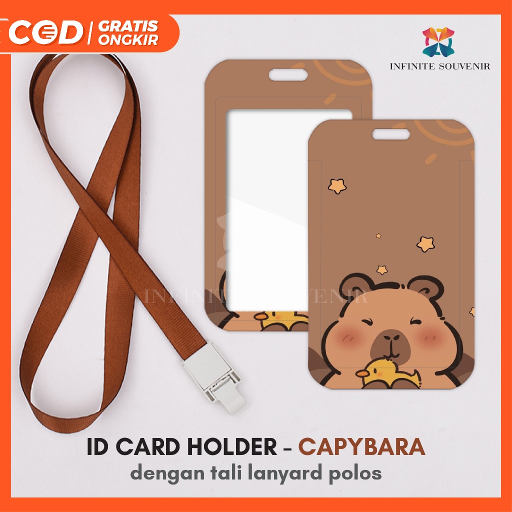 GANTUNGAN (N008) Capybara CHARACTER NAME TAG WITH 1.5CM WIDE CLIP ...